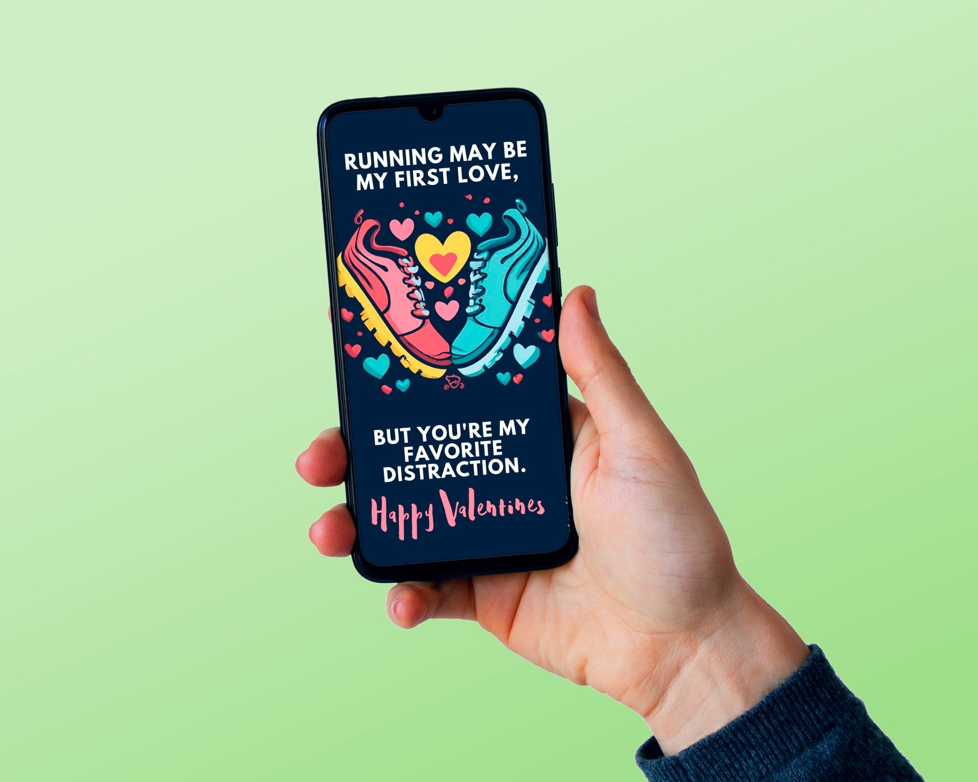 Valentine's Day Card for Runners – Artzie Designs