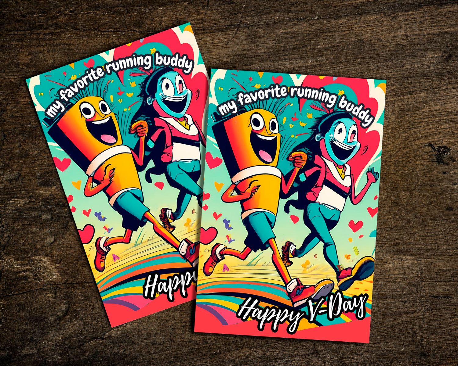 Valentine's Day Card for Runner – Artzie Designs