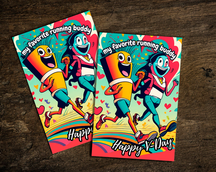 Valentine's Day Card for Runners – Artzie Designs