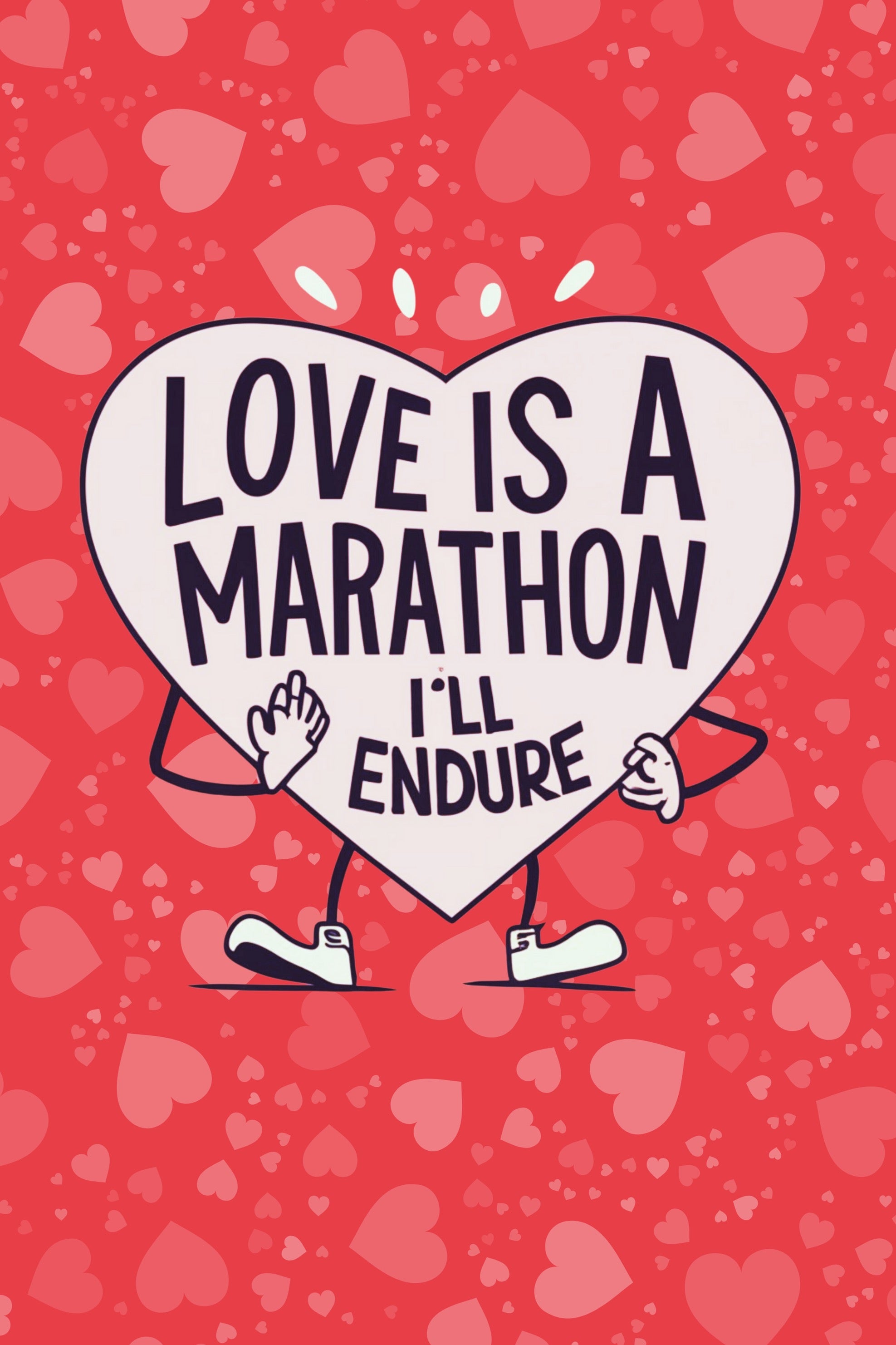 Valentine's Day Card for Runners – Artzie Designs