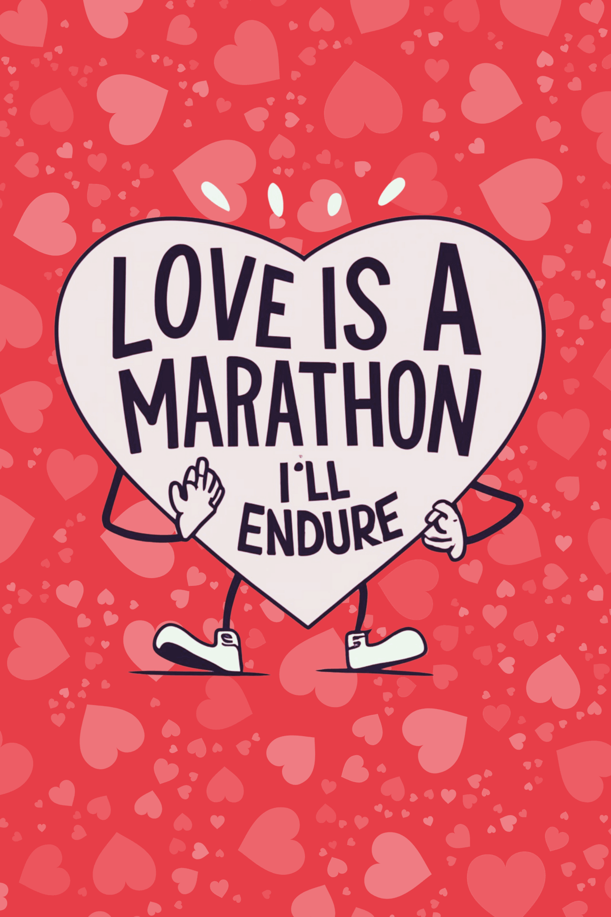 Valentine's Day Card for Runners – Artzie Designs
