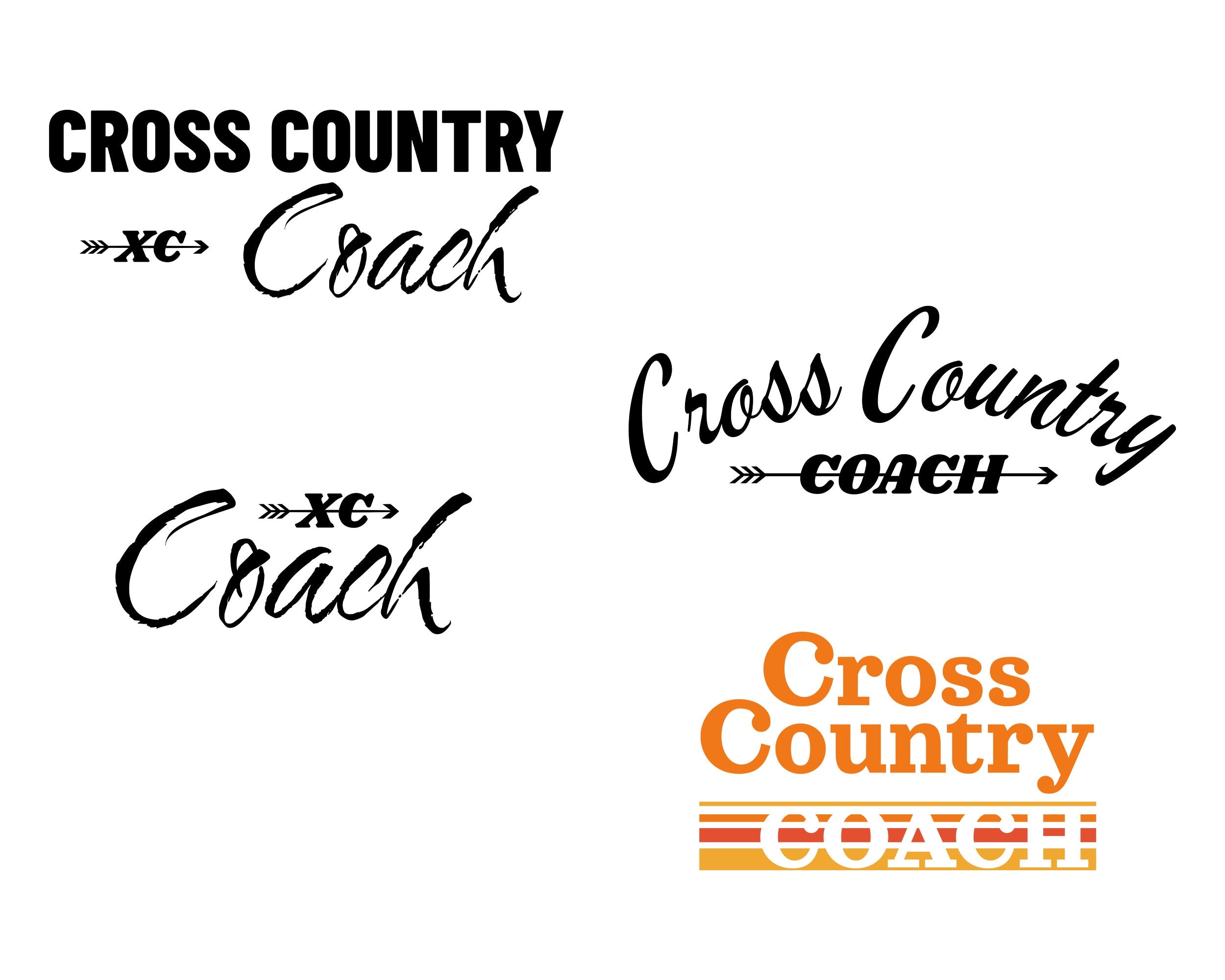 Cross Country Coach svg - XC Running File - Bundle png – Artzie Designs